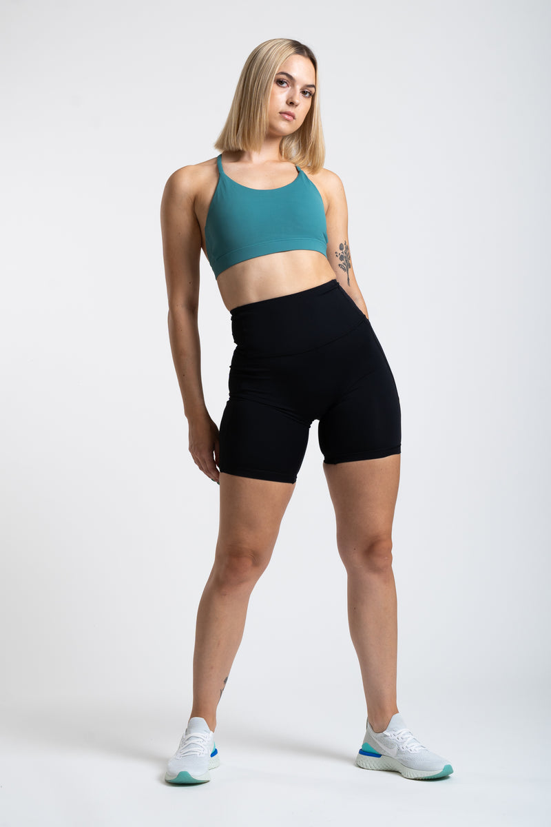 Define Backless Sports Bra - Jade Green | GAINEASY